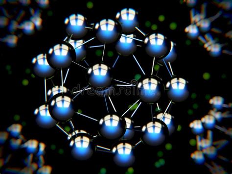 Close Up Of A Nanostructure 3d Illustration Stock Illustration