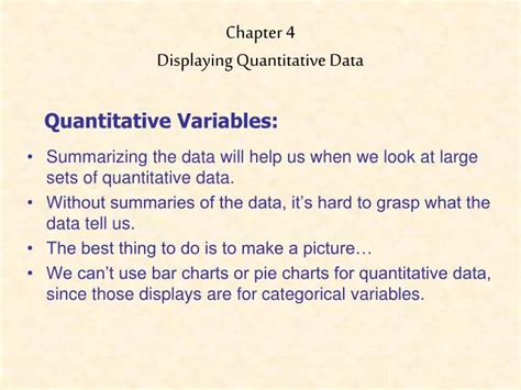ppt chapter 4 displaying quantitative data powerpoint presentation