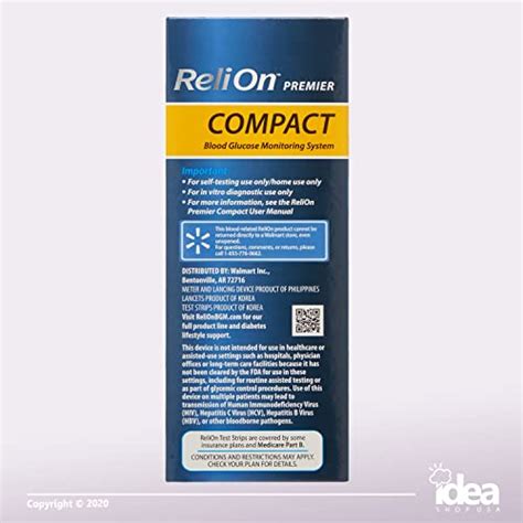 Relion Premier Compact Meter 50 Premier Test Strip Lancing Device