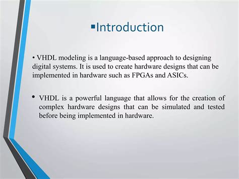 Vhdl Modelingpptx Programming Languages Computing