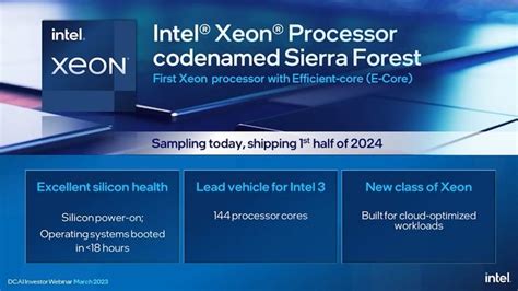 Intel Xeon Roadmap Update Teases Core Sierra Forest CPU Built On A Cutting Edge Node