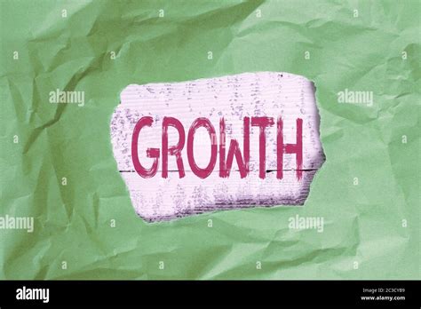 Conceptual Hand Writing Showing Growth Concept Meaning Progressive Acquisition Of Various