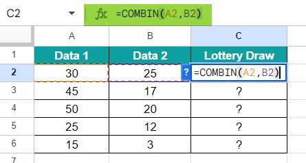 COMBIN Function In Google Sheets Formula How To Use