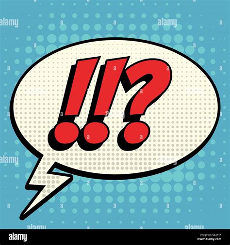 Questions exclamation marks comic book bubble text retro style Stock Vector Image & Art - Alamy