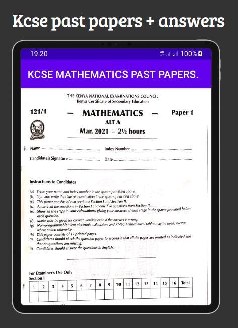 Mathematics Kcse Past Papers Apk For Android Download