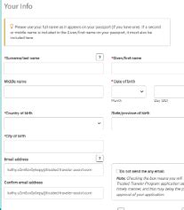 Global Entry Application Status Simple Doc Filings