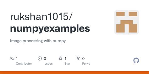 Github Rukshan1015numpyexamples Image Processing With Numpy