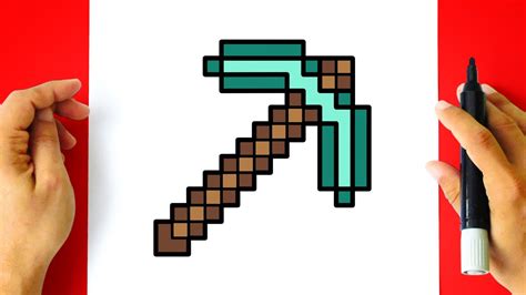 How To Draw A Minecraft Pickaxe Struct Pickaxe Official PickCrafter