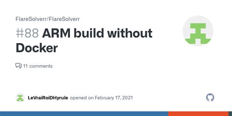 Arm Build Without Docker · Issue 88 · Flaresolverrflaresolverr · Github