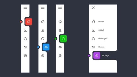 Sidebar Menu Using Html Css And Javascript How To Create Curved Outside