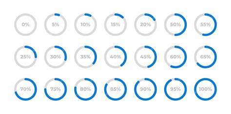 premium vector circle loading indicator progress bar ui percentage