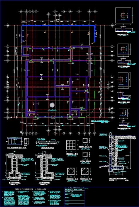 Section Of Foundation Is Given In 2d Autocad Dwg Drawing