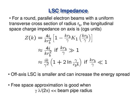 PPT Beam Modulation Due To Longitudinal Space Charge PowerPoint Presentation ID 2976842