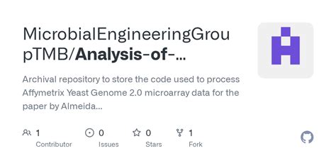 Github Microbialengineeringgrouptmbanalysis Of Affymetrix Yeast Genome 20 Microarray Data