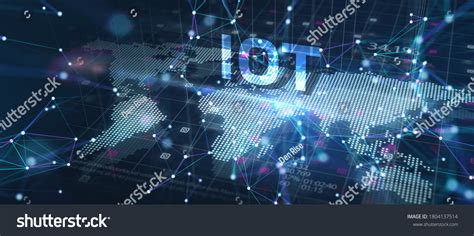사물의 인터넷 Iot 개념 기업인은 스톡 일러스트 1804137514 Shutterstock