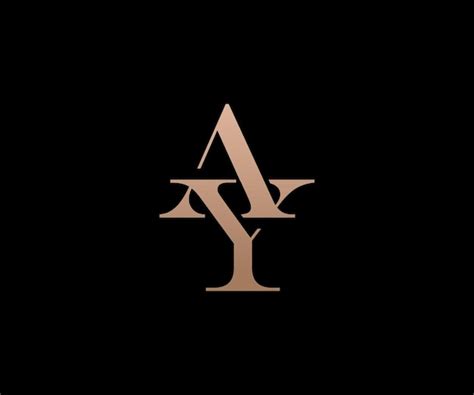 Premium Vector Ay Logo Letter Design On Luxury Background Ya Logo
