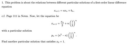 Solved 1 This Problem Is About The Relations Between