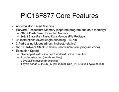 Pic Assembly Instruction Set
