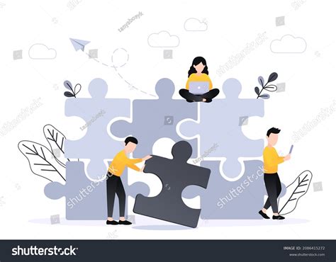 Finding Solution Problem Solving Teamwork Partnership Stock Vector Royalty Free 2086415272