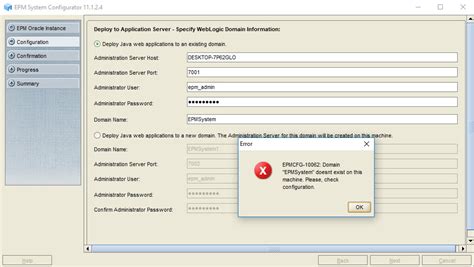 Unable To Get Weblogic Configured When Installing Essbase Only Oracle Forums