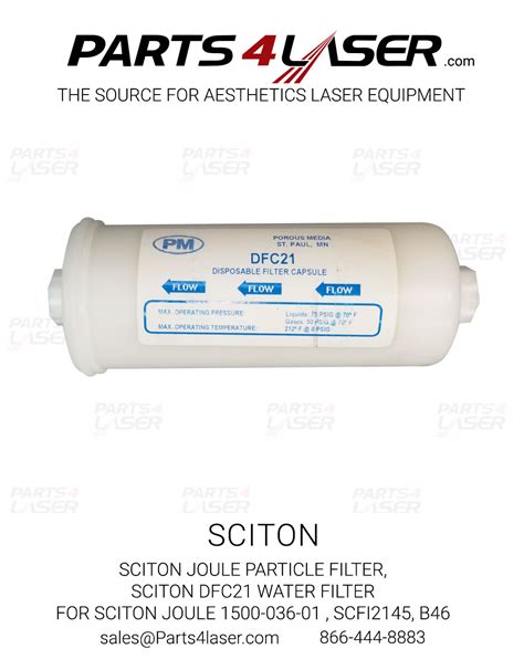Sciton Joule Particle Filter Sciton Dfc21 Water Filter For Sciton J