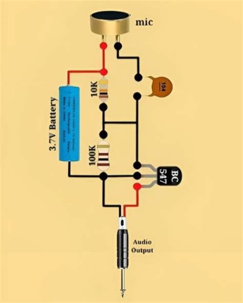 Condenser Microphone Circuit In 2025 Electronic Circuit Design Simple Electronic Circuits