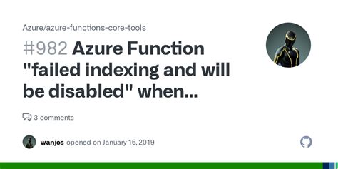 azure function failed indexing and will be disabled when microsoft