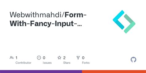 Github Webwithmahdiform With Fancy Input Animation