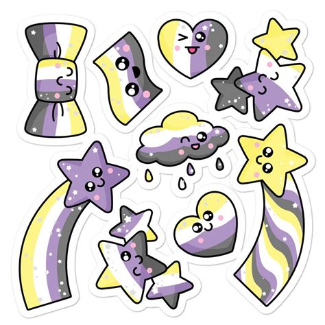 Non Binary Lgbtqties Stickers Etsy