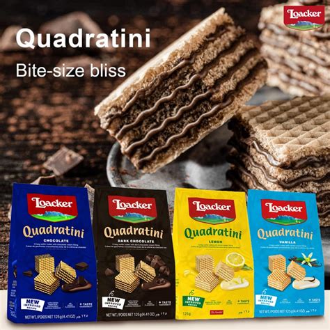 Loacker Quadratini Wafer 125g Small Stuffed With Various Flavors From Italy Shopee Philippines