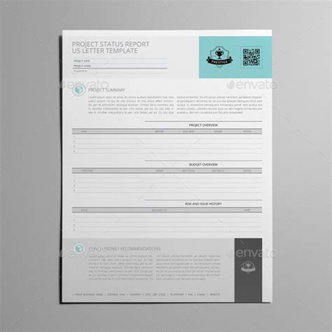Project Status Report US Letter Template By Keboto GraphicRiver