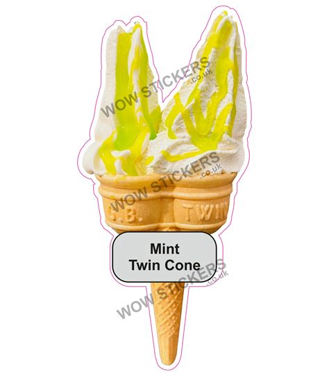 Mint Twin Cone Wow Stickers