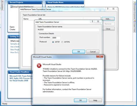 Tf31002 Unable To Connect To This Team Foundation Server