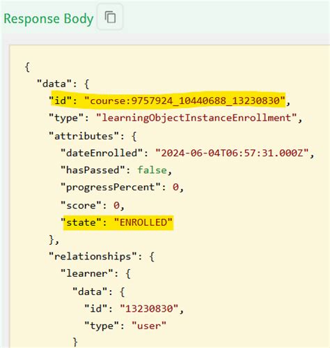 Enroll Users To Learning Object Via Api Method Elearning