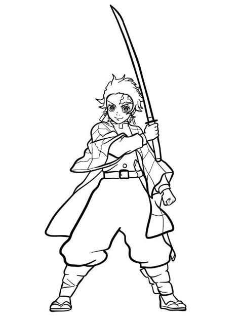 Nezuko Kamado Demon Slayer Coloring Page Free Printable Coloring