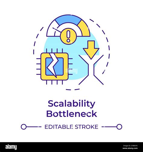 Scalability Bottleneck Multi Color Concept Icon Stock Vector Image
