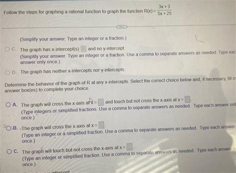 Answered Follow The Steps For Graphing A Rational Function To Graph