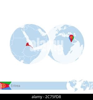 Eritrea Map Eritrean Country Map Black And White National Nation Outline Geography Border