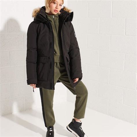 Black Superdry Code Everest Padded Parka Without Fur Depop