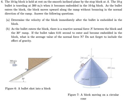Solved The Kg Block Is Held At Rest On The Smooth Chegg Com