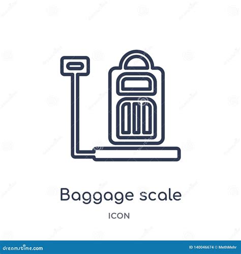 Linear Baggage Scale Icon From Airport Terminal Outline Collection