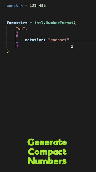 Generate Compact Numbers Using Intl Formatter Javascript Youtube