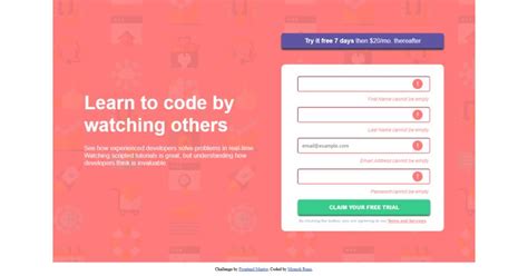 Momoh Remi On Linkedin This Is A Interactive And Responsive Signup Page I Made Using Html