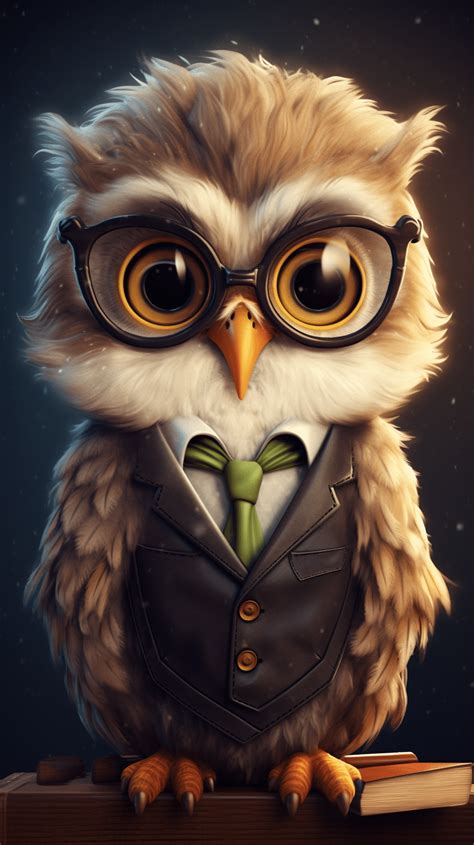 Cute Intelligent Owl Aesthetic Wallpapers