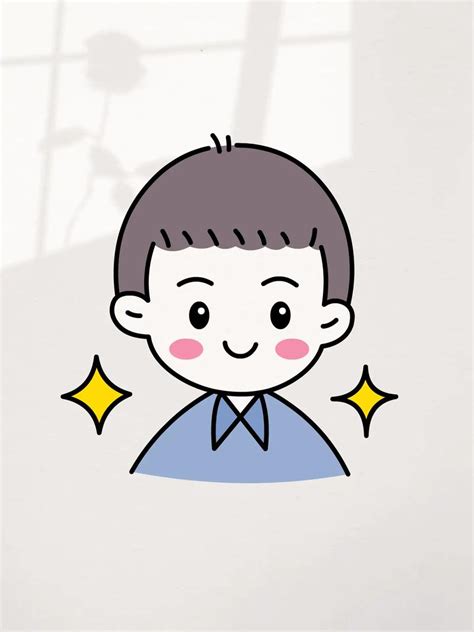 小男孩头像简笔画简单又帅简单（高清10张） 简笔画图片大全