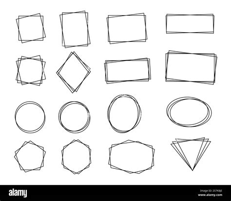 Double Frame Text Frame Created With Simple Geometric Shapes Looks