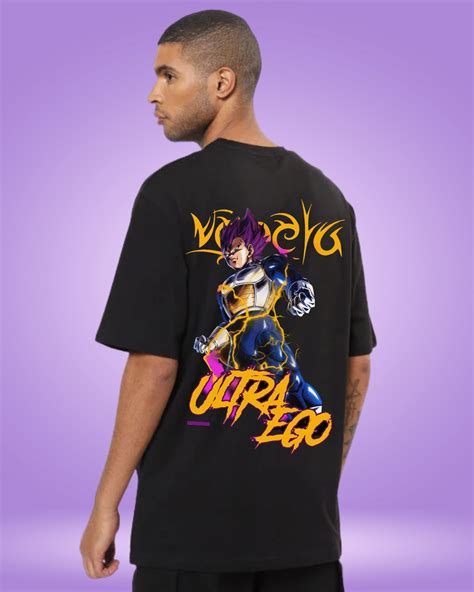 Vegeta Ultra Ego Black Oversized Tshirt Tbs Thebargainstreet