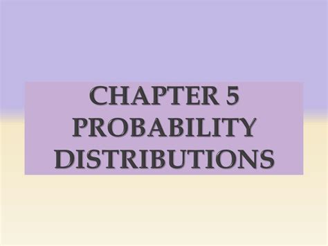Ppt Chapter 5 Probability Distributions Powerpoint Presentation Free