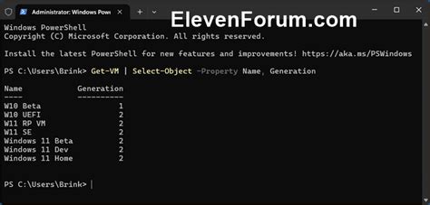 Determine Hyper V Virtual Machine Generation In Windows 11 Windows 11 Forum