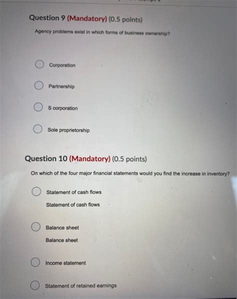 Solved Question 7 Mandatory 0 5 Points Which Of The